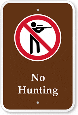 No Hunting Sign | Park Signs for Sale