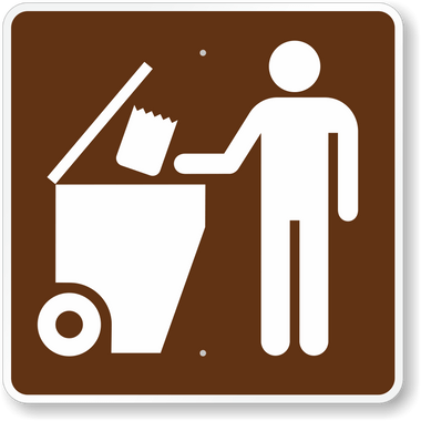 Trash Can Sign | Dornbos Sign & Safety, Inc.