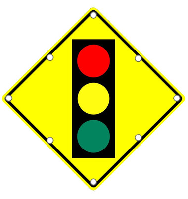 Flashing LED W3-3 Signal Ahead Sign | Dornbos Sign & Safety, Inc.