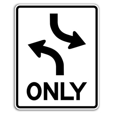 Center Lane Turn Arrows Only | Dornbos Sign & Safety, Inc.