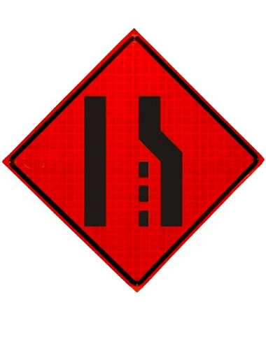 Right Lane Ends Roll-Up Sign from Dornbos Sign & Safety Inc.