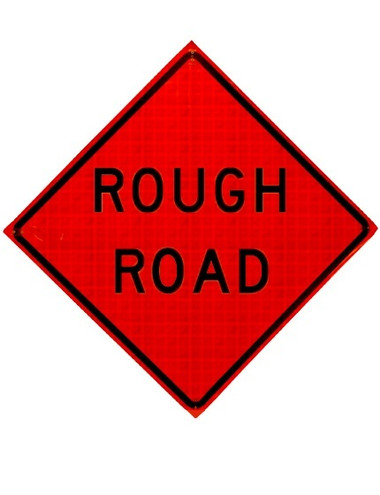 Rough Road Roll-Up Sign from Dornbos Sign & Safety Inc.