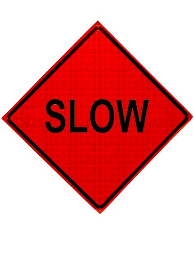 SLOW Roll-Up Sign from Dornbos Sign & Safety Inc.