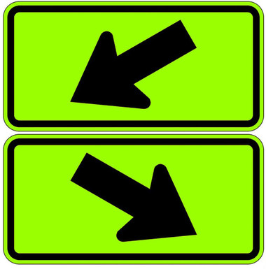 W16-7P Diagonal Arrow Sign from Dornbos Sign & Safety Inc.