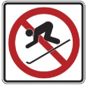 No Skiing Sign | Prohibited Signs | Dornbos Sign & Safety, Inc.