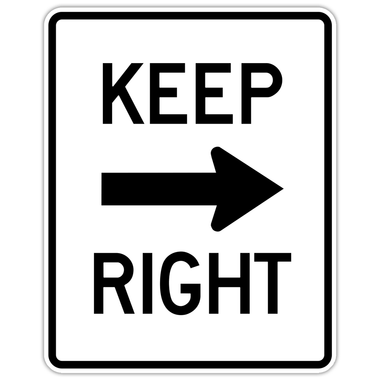 Keep Right Sign | Traffic Signs for Sale | Dornbos Sign & Safety, Inc.