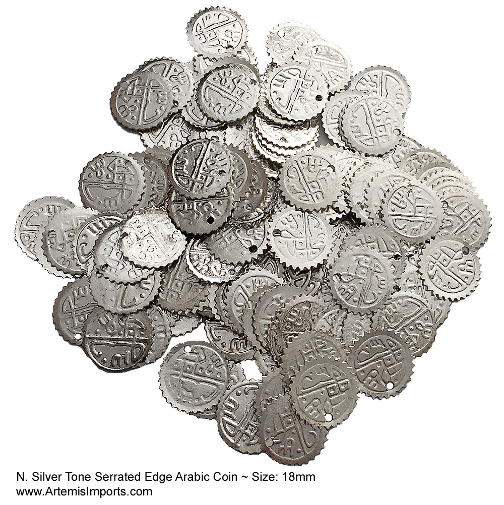 Belly Dance /Tribal Coins for Costuming - Serrated Edge Arabic Coin ...
