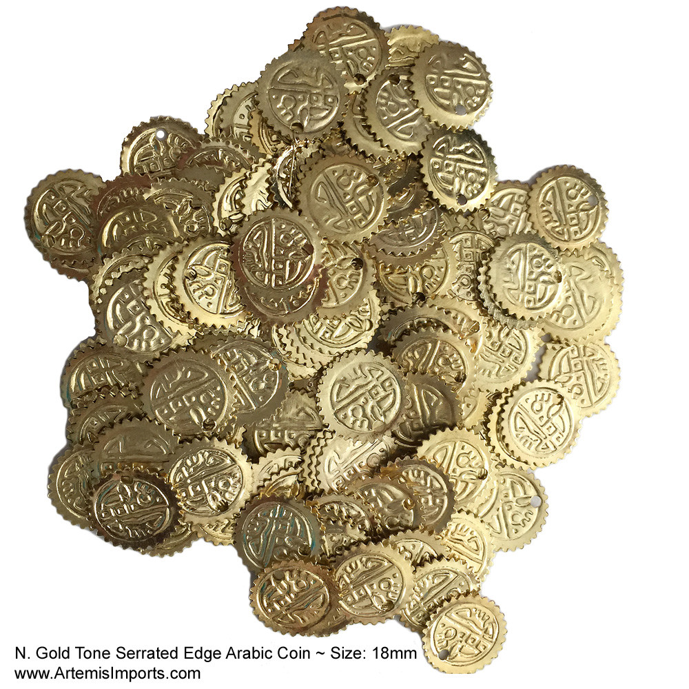 Belly Dance /Tribal Coins for Costuming - Serrated Edge Arabic Coin ...