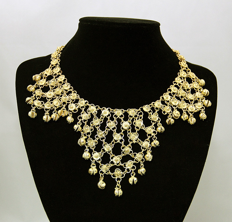Belly Dance Necklace ~ Linked Filigree Design with Bells - Artemis ...