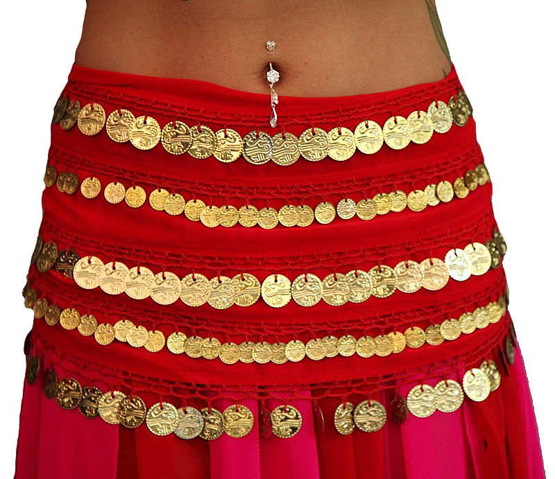 Belly Dance Hip Scarf | Tribal Coin Scarves | Belly Dancing Hip Wrap