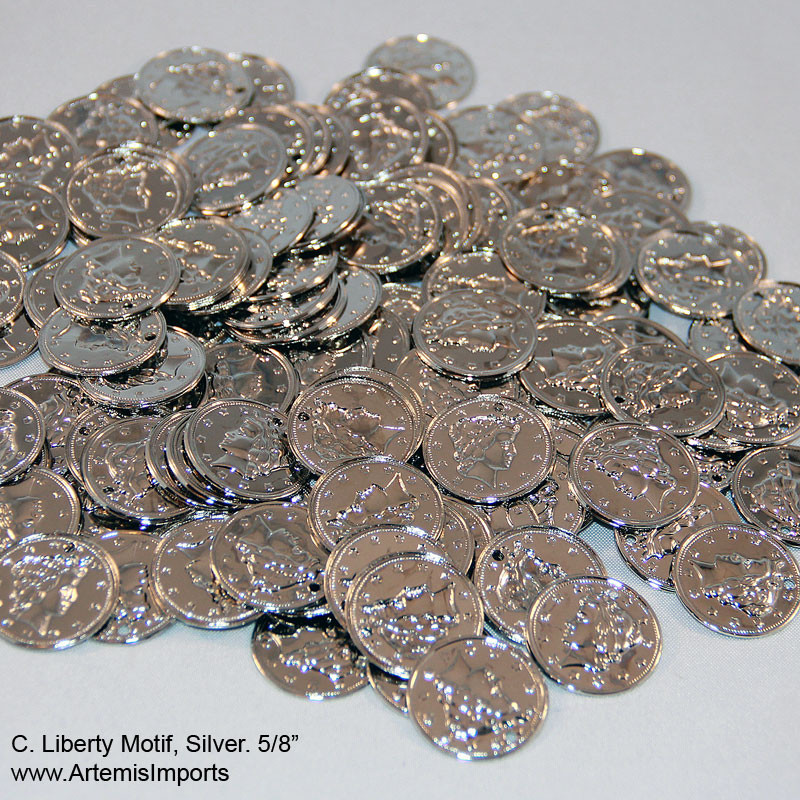 Belly Dance / Tribal Coins for Costuming - Liberty Motif Coin, 5/8 ...