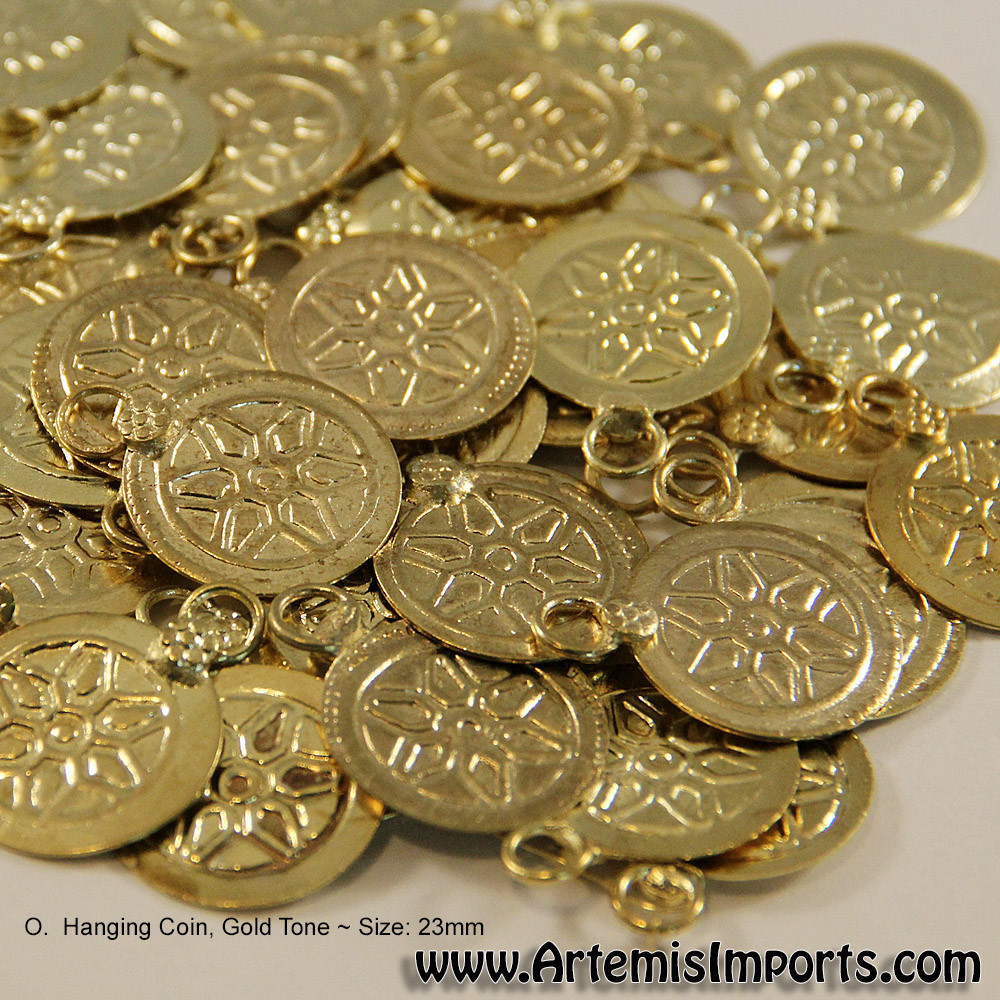Belly Dance /Tribal Coins for Costuming - Hanging Coin, Medium Weight ...