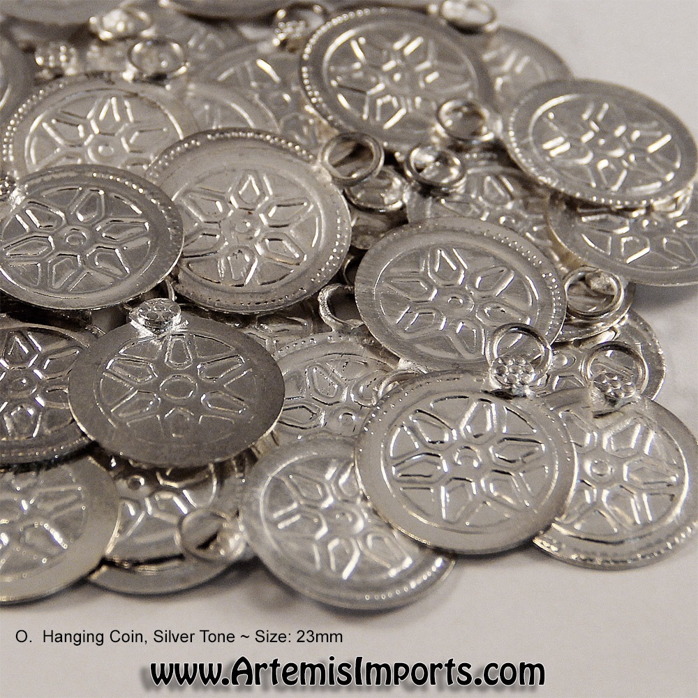 Belly Dance /Tribal Coins for Costuming - Hanging Coin, Medium Weight ...