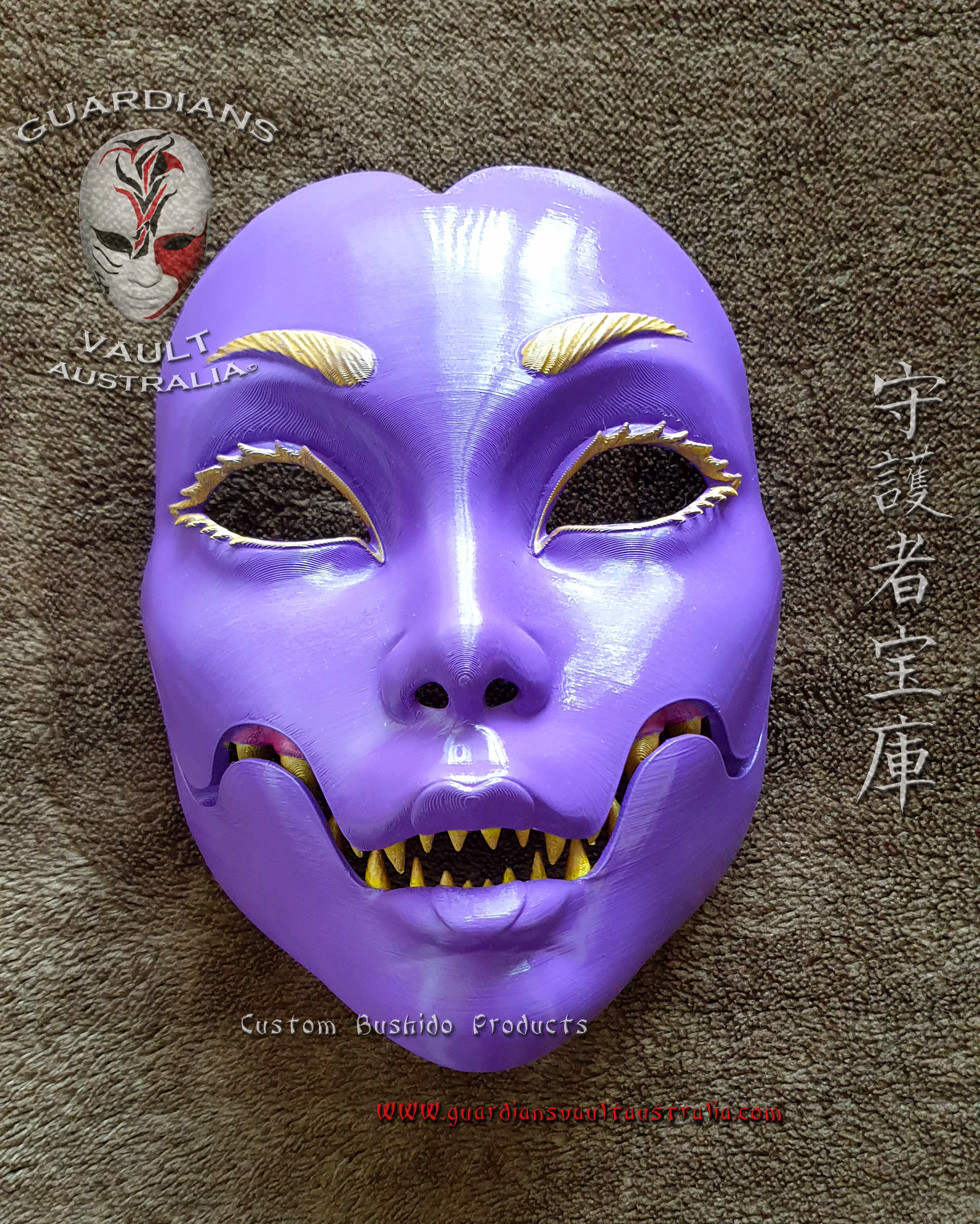 Murasaki Shi Geisha Hannya Mask - Custom Painted STOCK - Guardians ...