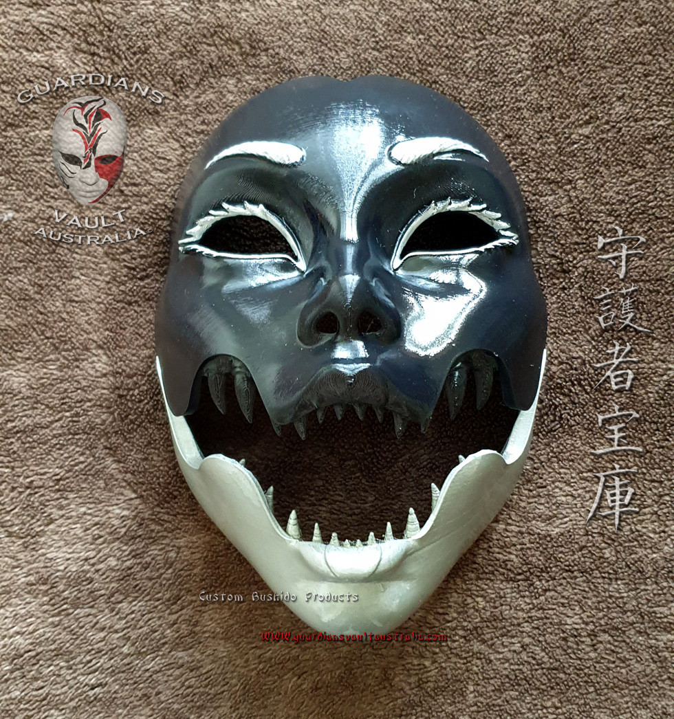 Gin no Kage - Silver Shadow Geisha Hannya Mask - Custom Painted STOCK ...