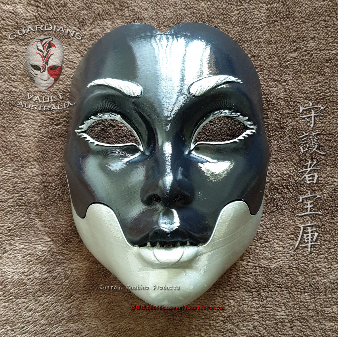 Gin no Kage - Silver Shadow Geisha Hannya Mask - Custom Painted STOCK ...
