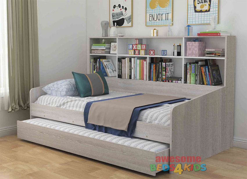 Stafford King Single Bookcase Bed - Stylish and functional day bed with ...
