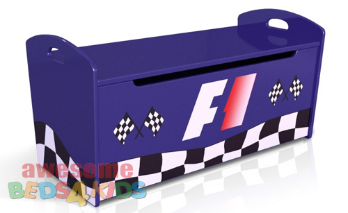 F1 Kids Toy Box | Kids Toy Box | Red Toy Box | Blue Toy Box | Car Toy ...