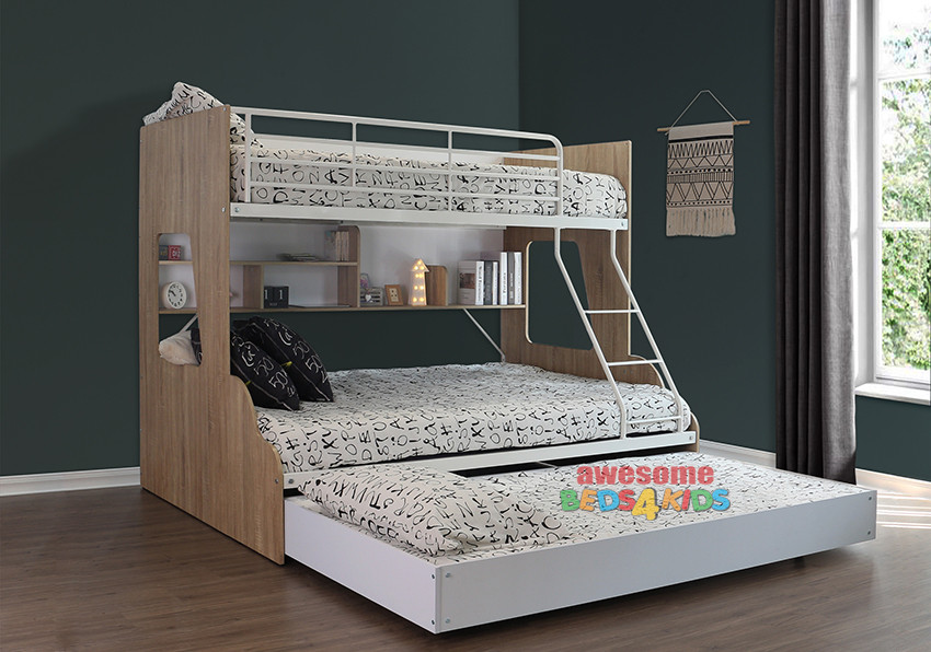 Double plus single bunk bed store