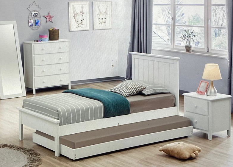 Casper King Single Bed White | White King Single Bed | King Single Kids ...