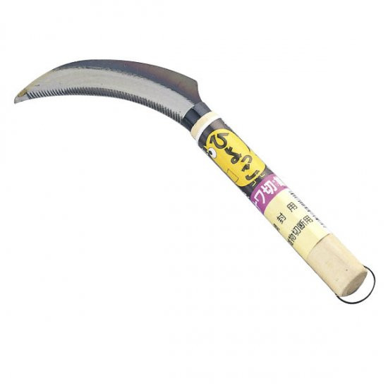 Japanese Hiyokko rope cut sickle with fine tooth, good for repotting