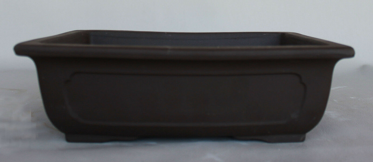 Japanese Yokkaichi Dark Brown Clay Unglazed Rectangle 16"L x 12"W x 4. ...