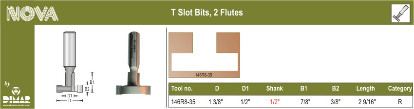 Dimar DIM-146R8-35 T Slot Bit - Atlas-Machinery
