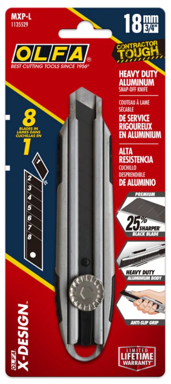 Olfa Blades OLFA-MXP-L 18mm Aluminum Die Cast Dial Knife - Atlas-Machinery