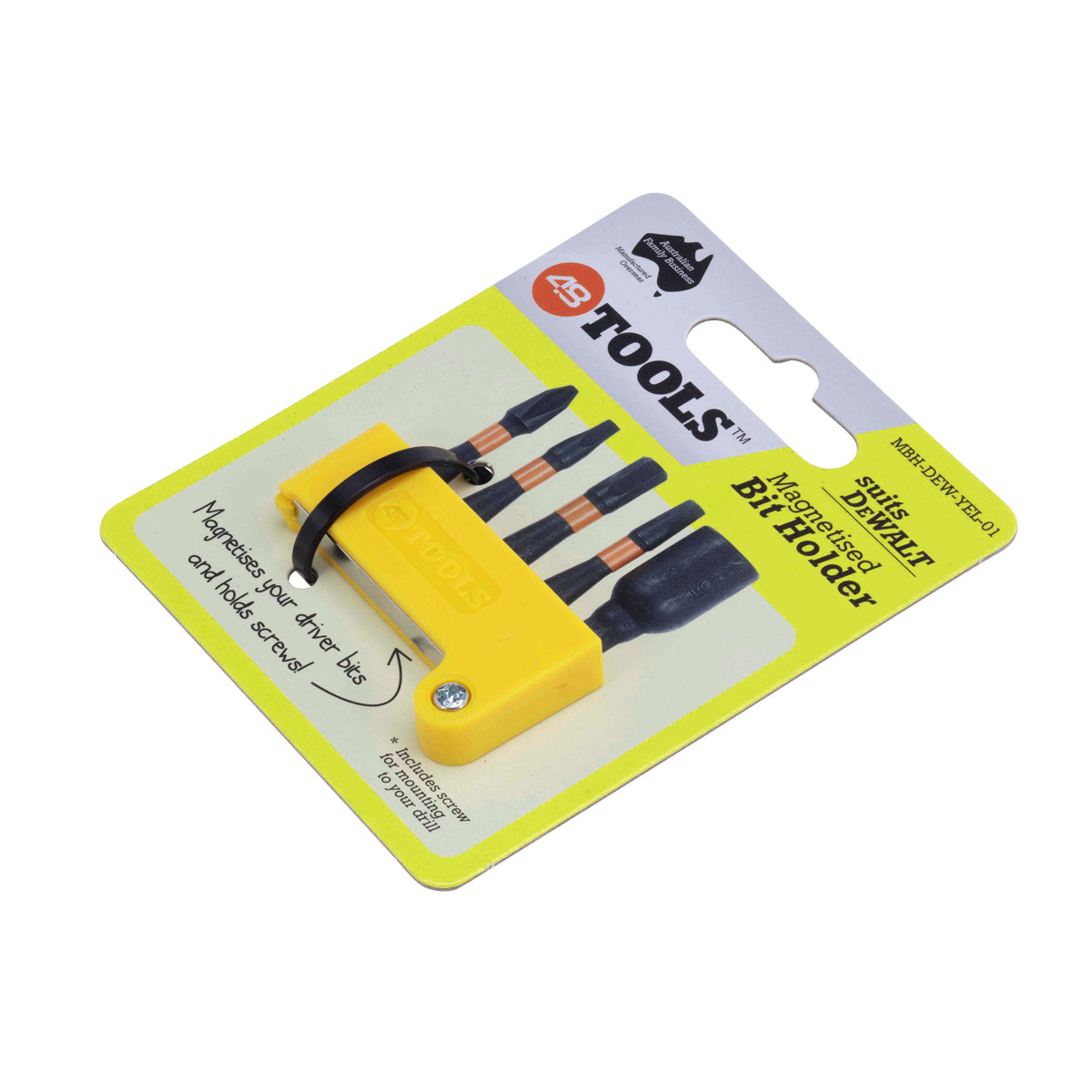 48 TOOLS MBH-DEW-YEL-01 DEWALT 20V/60V Tools Magnetic Bit Holder ...