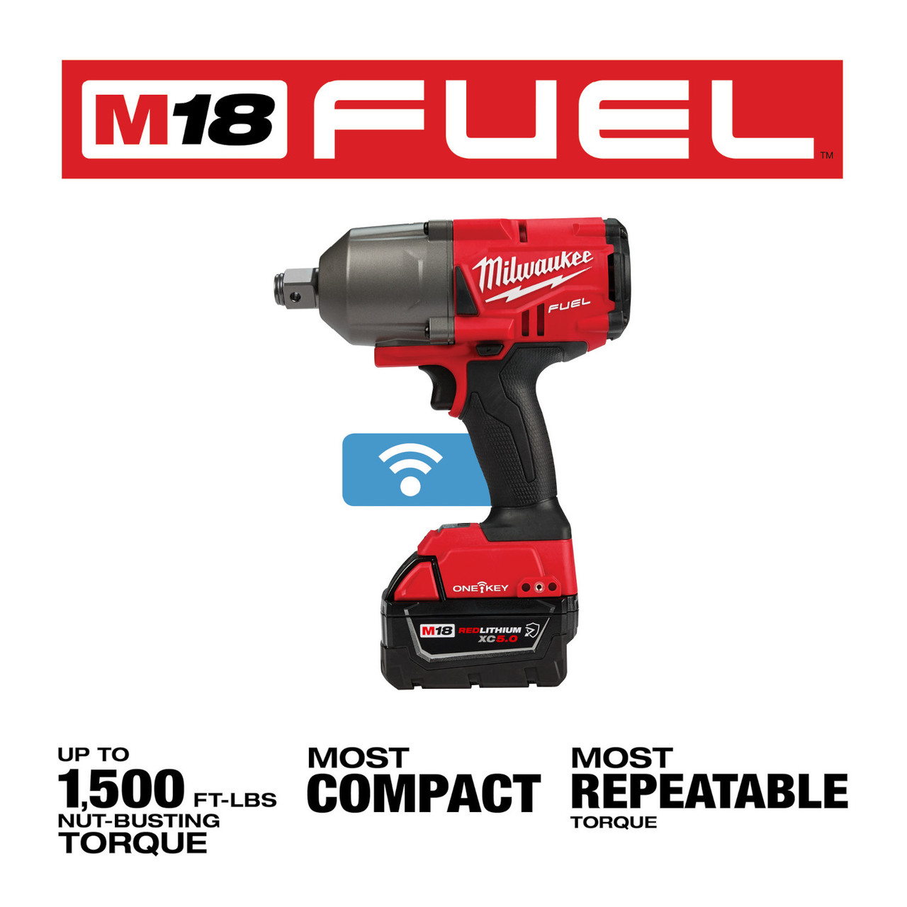 Milwaukee MIL-2864-22R GEN II M18 FUEL With ONE-KEY High Torque Impact ...