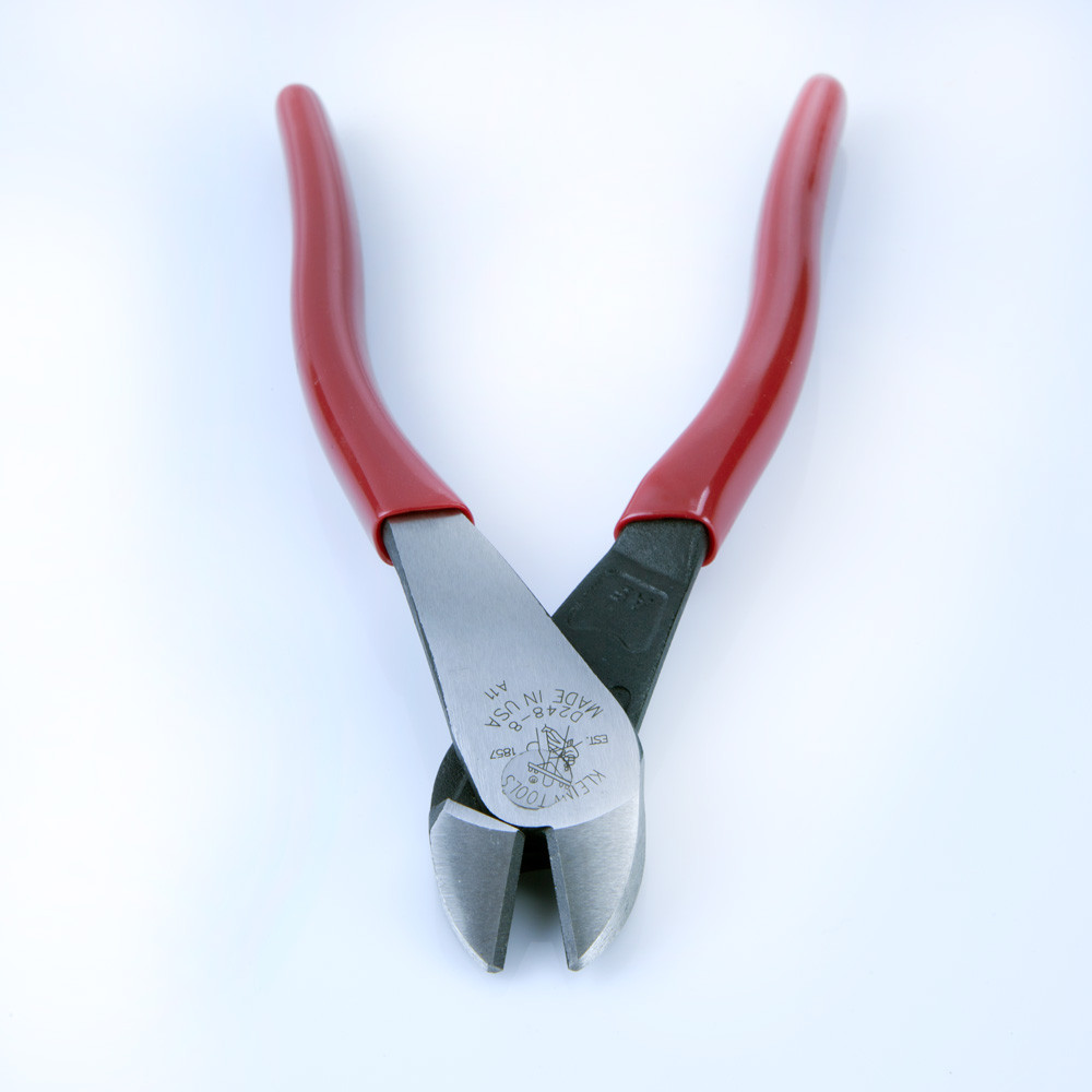 Klein Tools KLE-D2488 8in Diagonal Cutting Pliers Angled Head Short Jaw ...