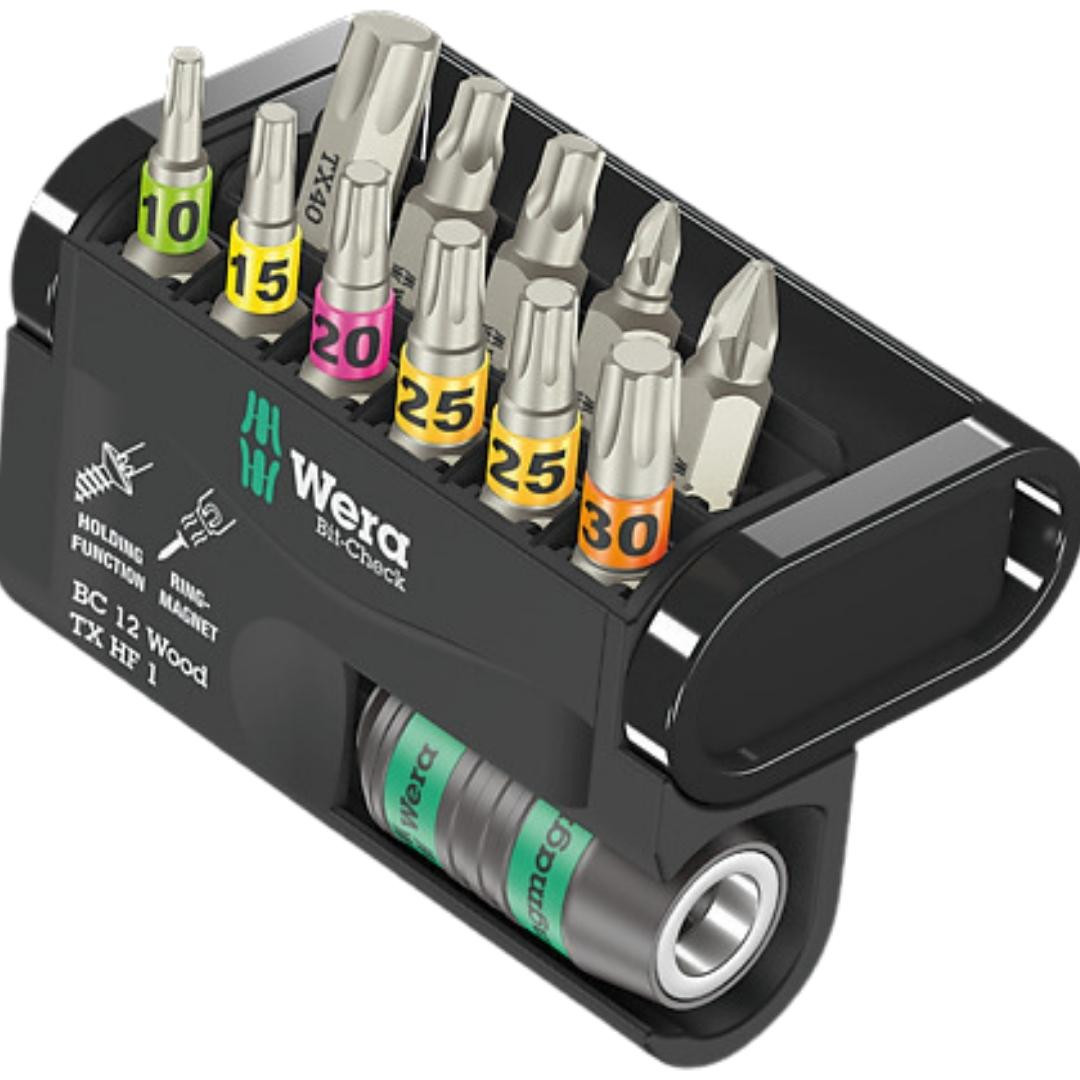 Wera Tools WERA-5057435001 Bit-Check 12 Wood TX HF 1 (12pc) - Atlas ...