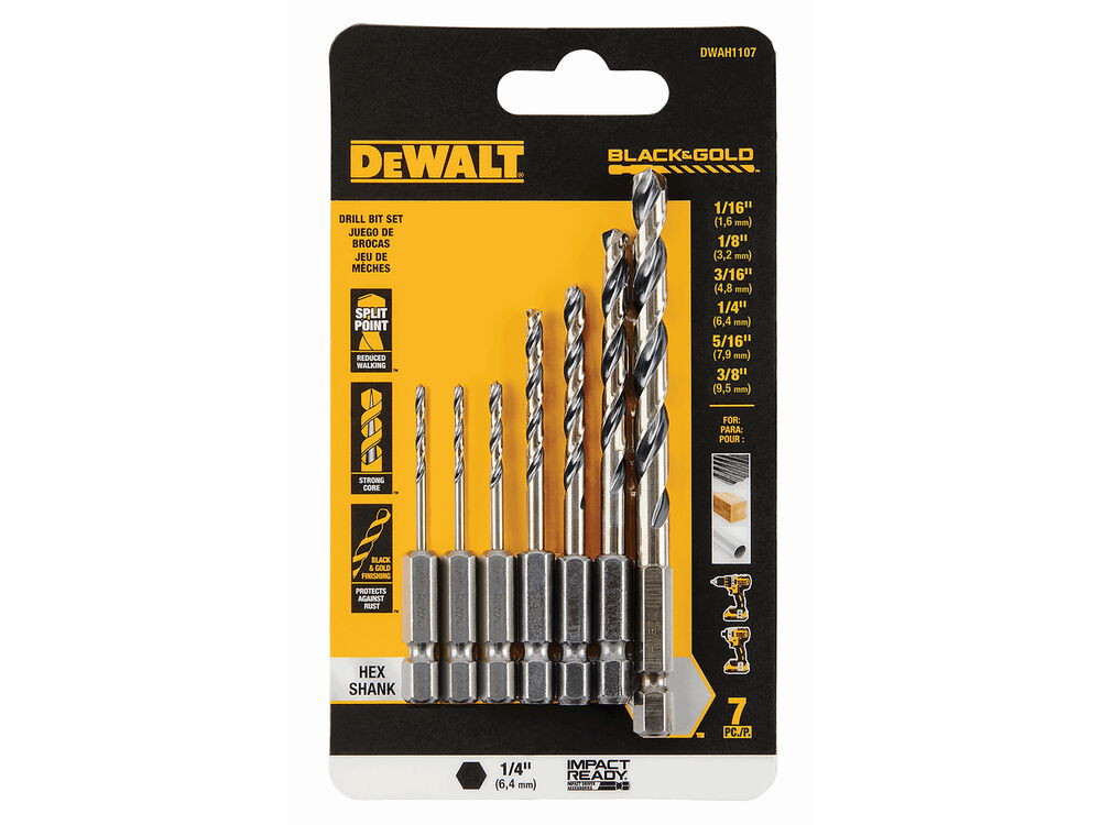 DEWALT DEW-DWAH1107 7pc Impact Ready Drill Set - Atlas-Machinery