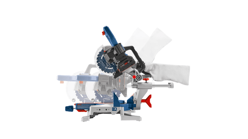 Bosch BOS-GCM18V-07SN14 18V 7-1/4in Single-Bevel Slide Miter Saw Kit ...