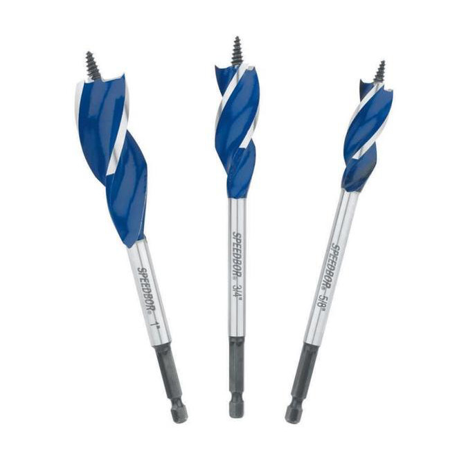 Irwin IRW-3041003 Tri-Flute Speedbor Bit Set (3pc) - Atlas-Machinery