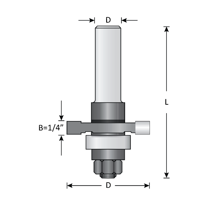 Dimar DIM-143R8-40 Reversible Tongue And Groove Bit Set - Atlas-Machinery
