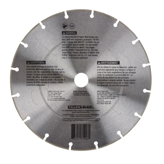 DEWALT DEW-DWAFV8901 9in FLEXVOLT Metal Cutting Diamond Wheel - Atlas ...