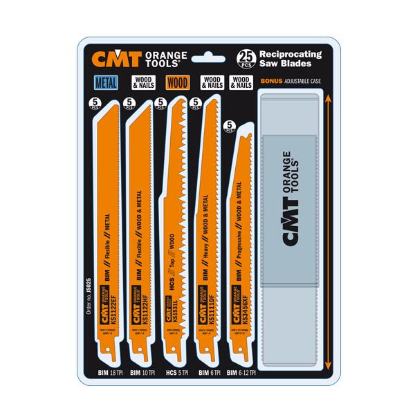 CMT Orange Tools CMT-JS025 25pc Reciprocating Saw Blade Set - Atlas ...