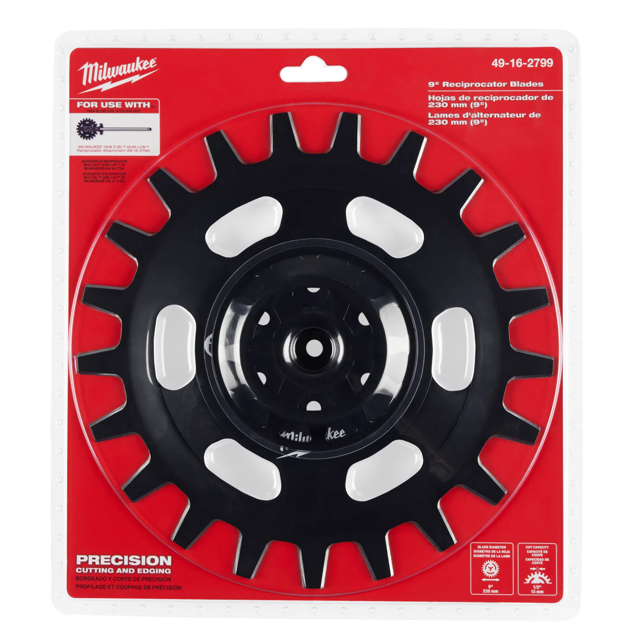 Milwaukee MIL-49-16-2799 QUIK-LOK 9in Reciprocator Replacement Blade ...