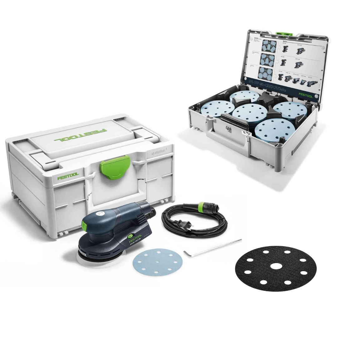 Festool FES-578150 ETS EC 125 5in Sander + NET Abrasive Combo Kit ...