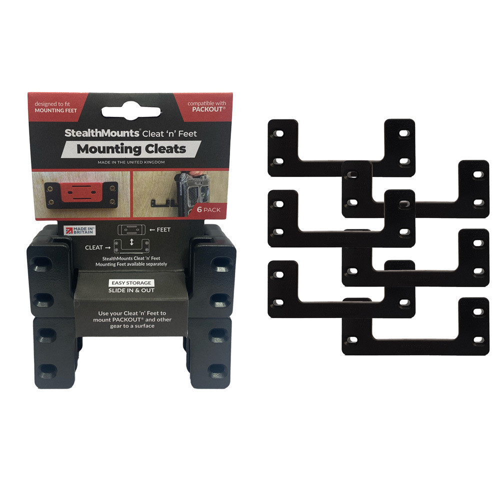 StealthMounts SM-OM-CL-BLK-6 Cleat 'n' Feet Mounting Cleats For ...