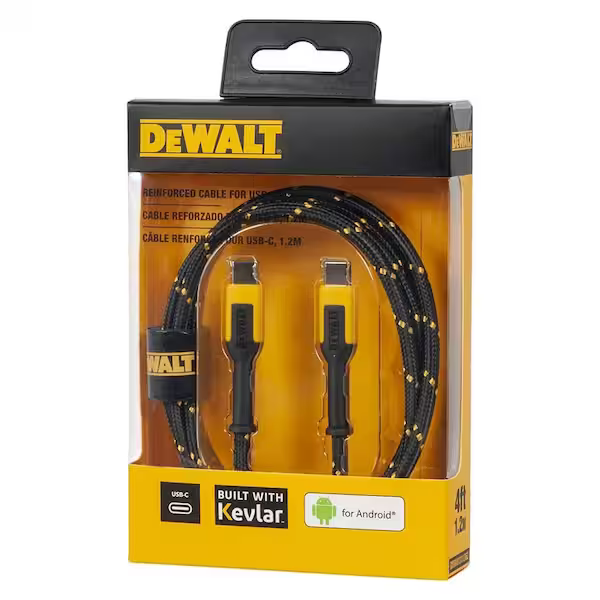 DEWALT DEW-DXMA1311362 4 ft. Reinforced Braided Cable for USB-C - Atlas ...