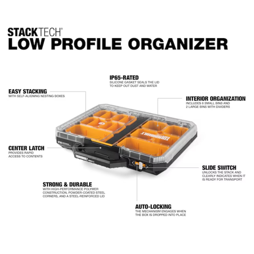 ToughBuilt TB-B1-O-10 StackTech Low Profile Full Organizer - Atlas-Machinery