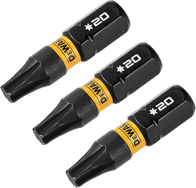 DEWALT DEW-DWAF1TX20IR3 Flextorq Torx T20 Bits 1/4 x 1in For Impact ...
