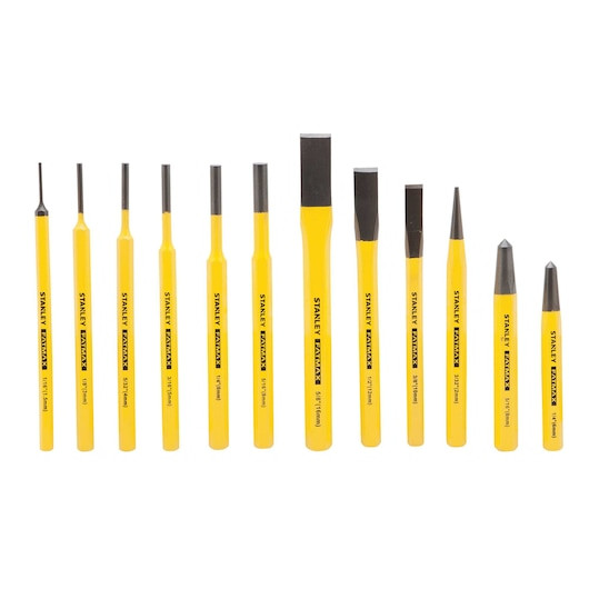 Stanley Hand Tools ST-FMHT16573 Fatmax Punch And Chisel Set 12 Pieces ...