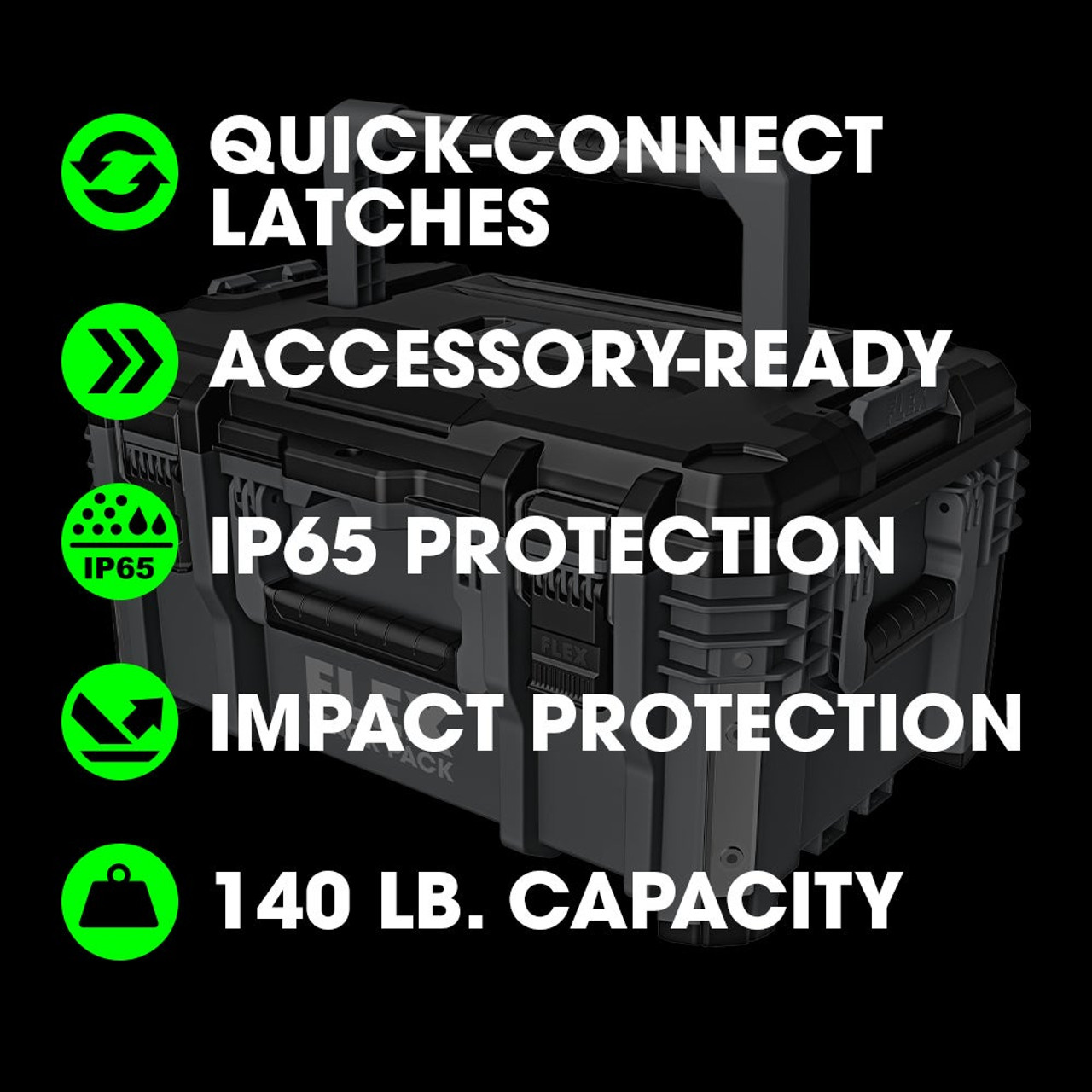 FLEX FL-FS1102 STACK PACK - Medium Tool Box - Atlas-Machinery