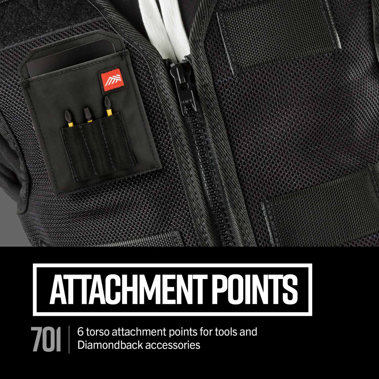 Diamondback DBT-DB7-36-BK-XSS-A Tool Belt Vest Black XS/S - Atlas-Machinery