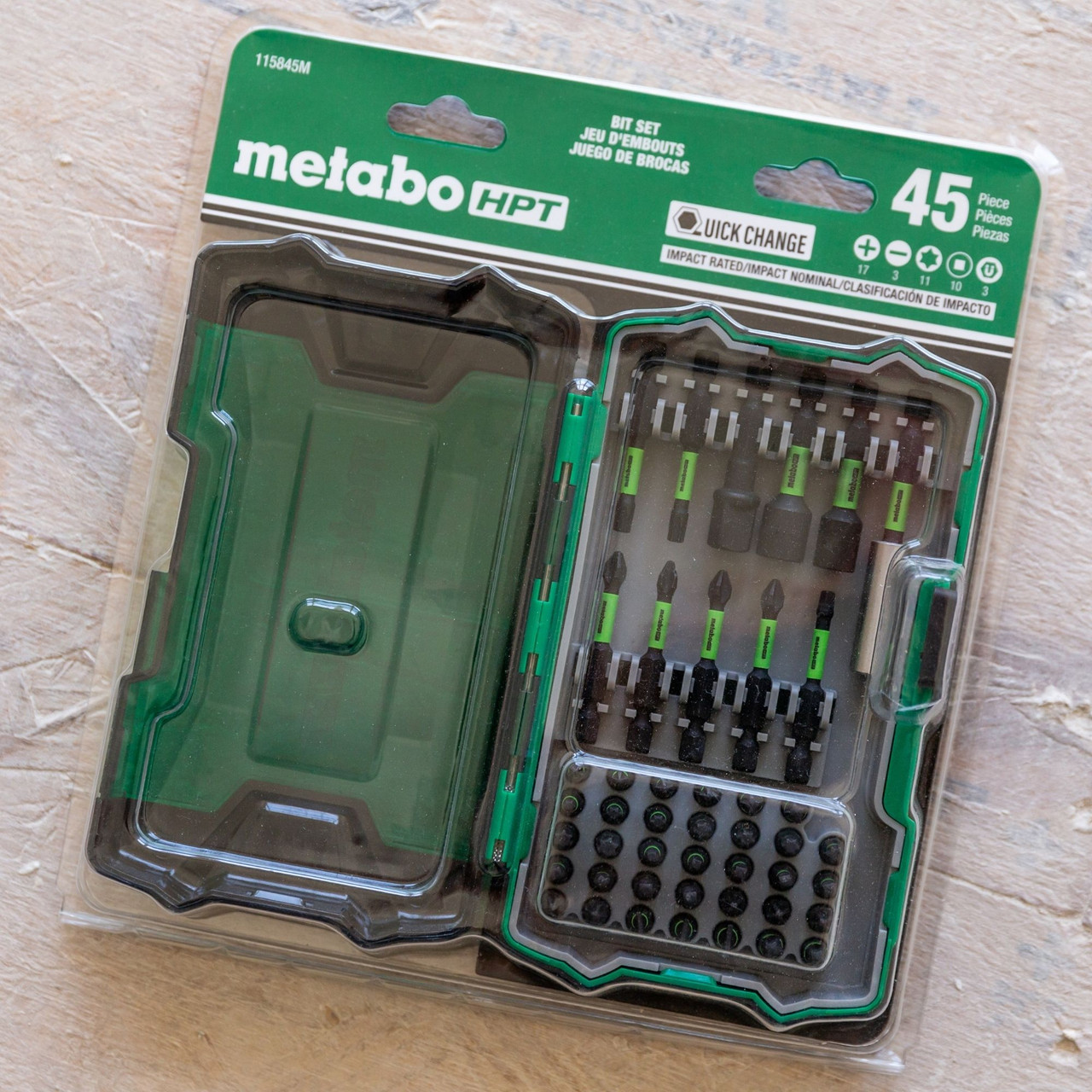 Metabo HPT HPT-115845M 1/4in Impact Driver Bit Set 45 Pieces - Atlas ...