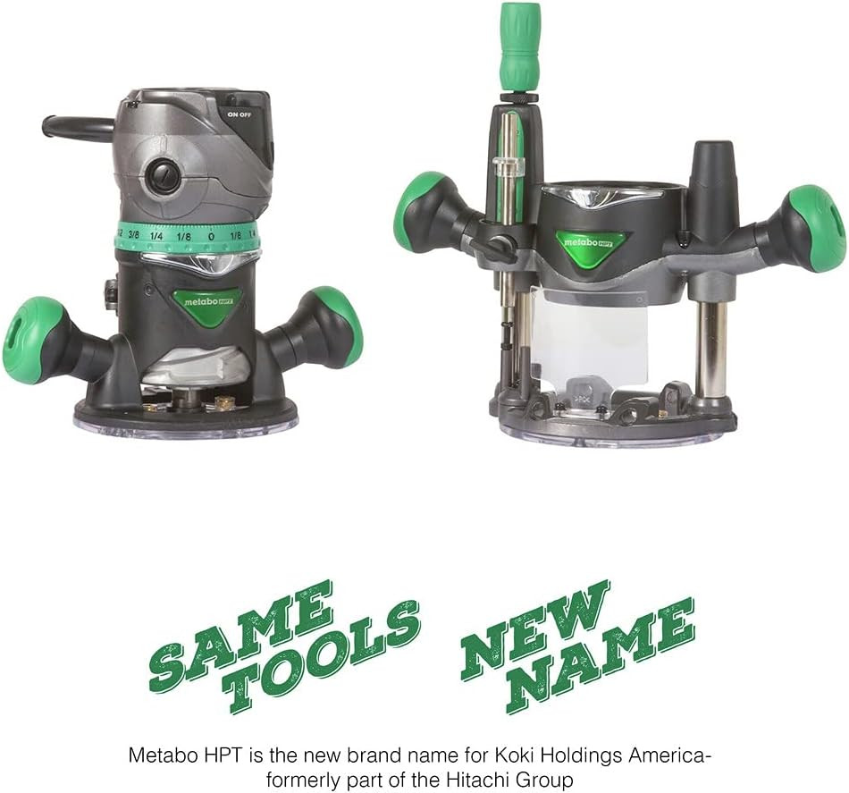 Metabo HPT HPT-KM12VCM 2-1/4in Peak HP Variable Speed Fixed/Plunge Base ...
