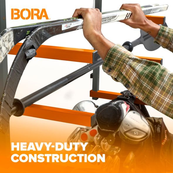 BORA Tool BORA-BR-PBR-0410 Orange and Gray 4-Level Lumber Storage Rack ...